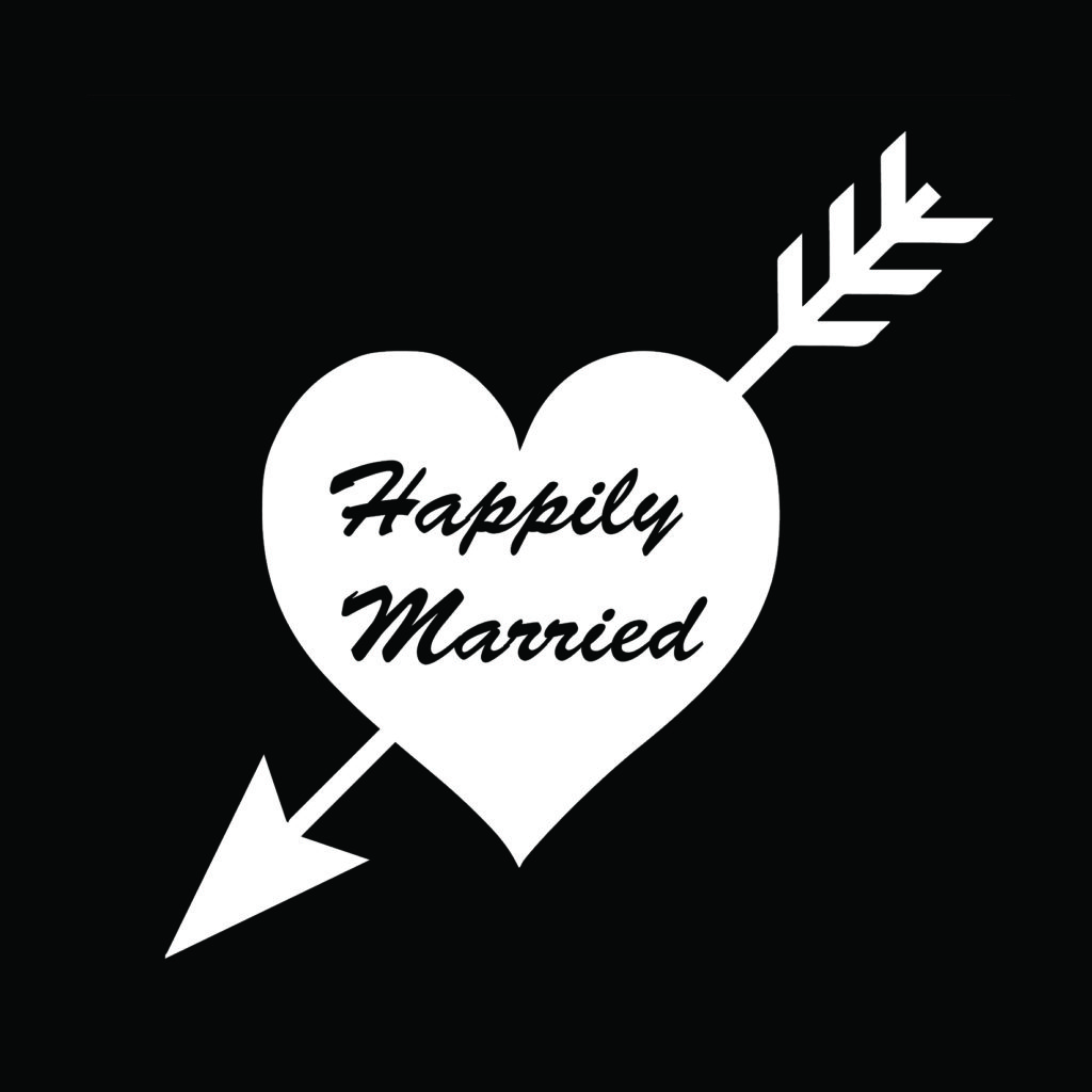 Happily Married Vinyl Sticker – Around The Town Signs